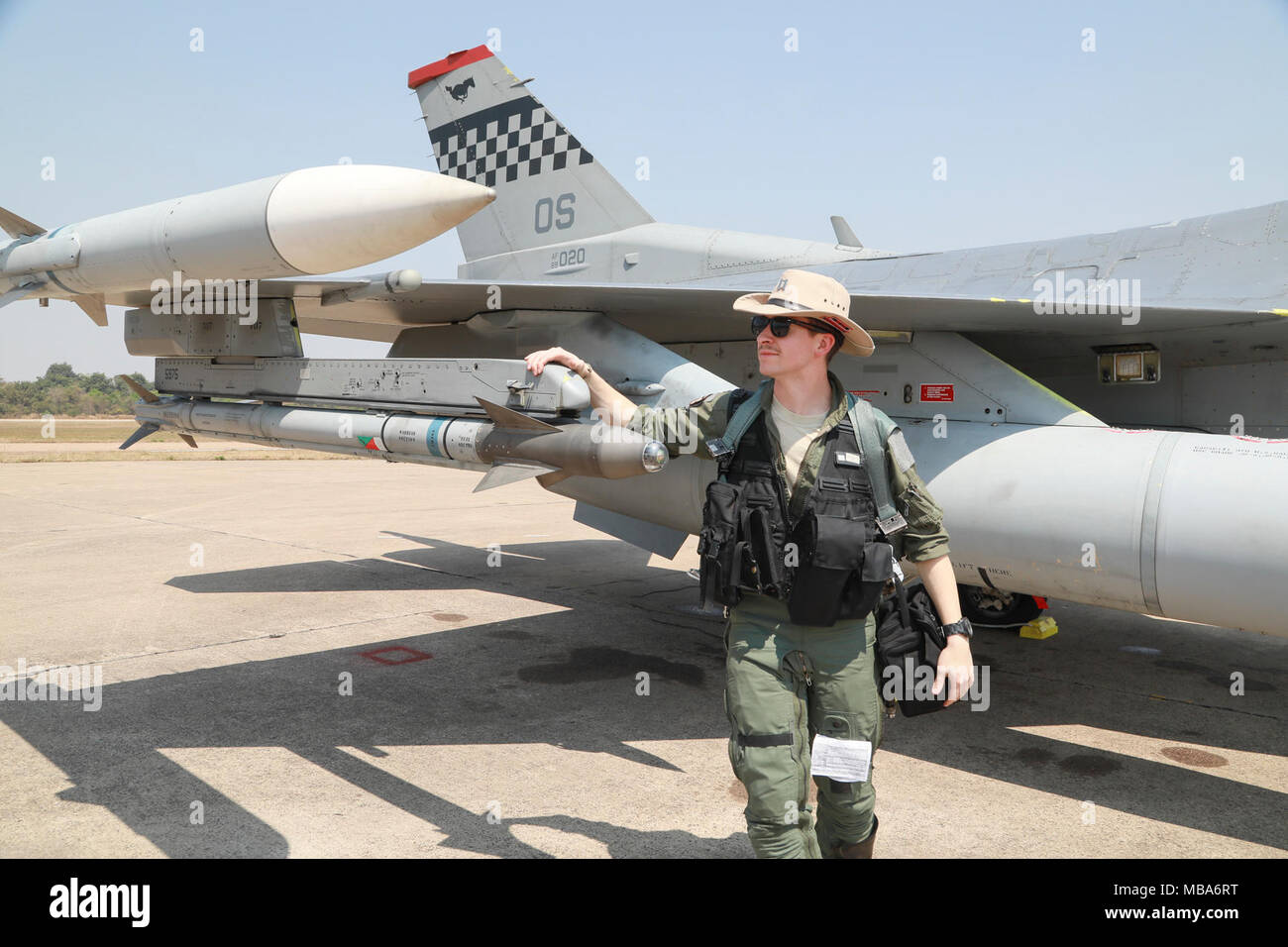 U.S. Air Force Capt. Drew Taylor, a fighter pilot with the 36th Fighter ...