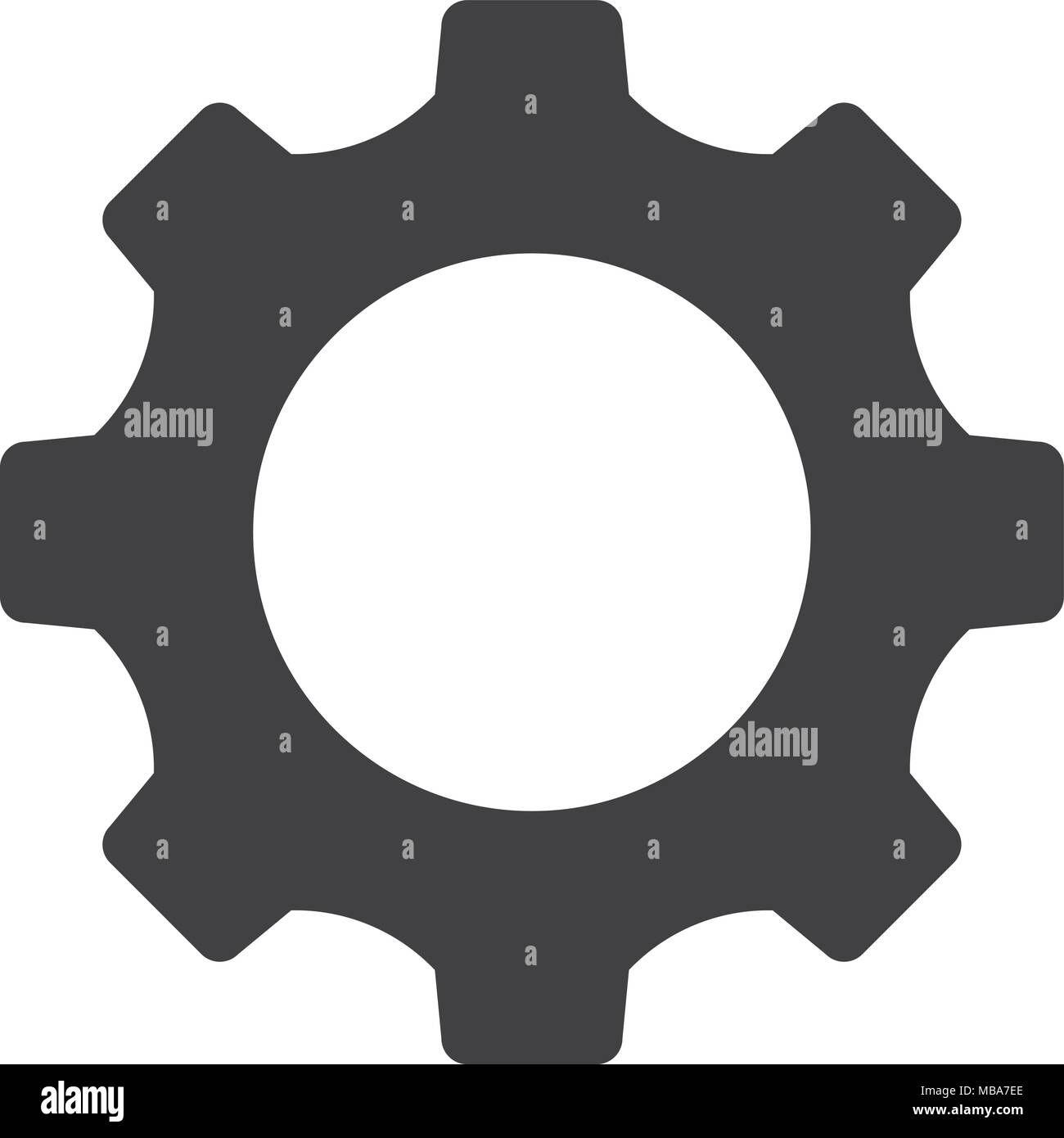 Setting, Gear, Tool, Cog Isolated Flat Web Mobile Icon Vector Sign ...