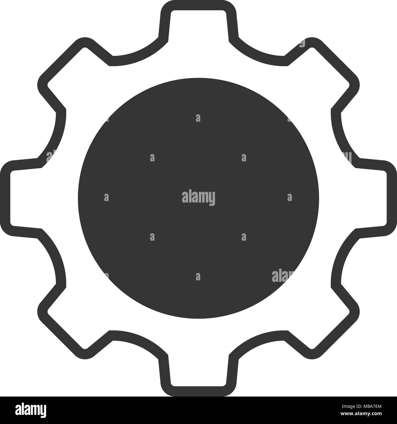 Gray setting icon. Setting icon on light gray background. Vector ...