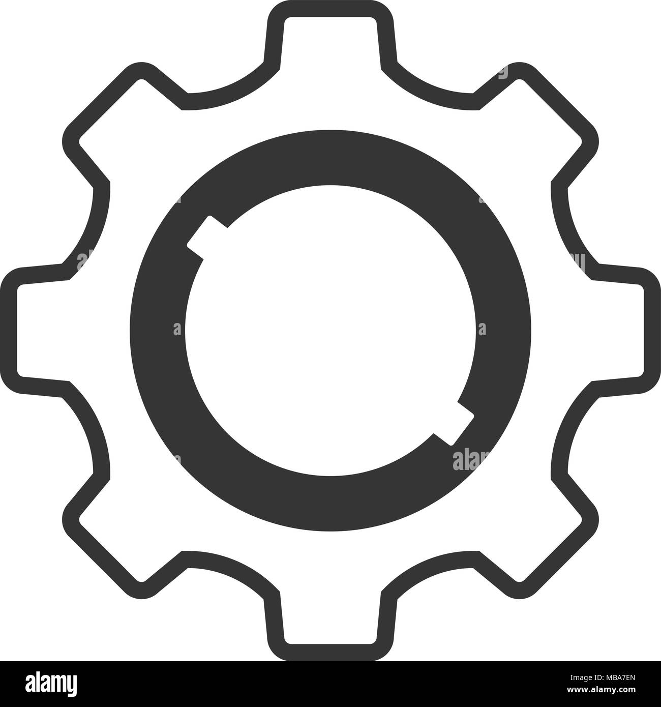Settings flat vector icon, element of technical graphic on isolated ...