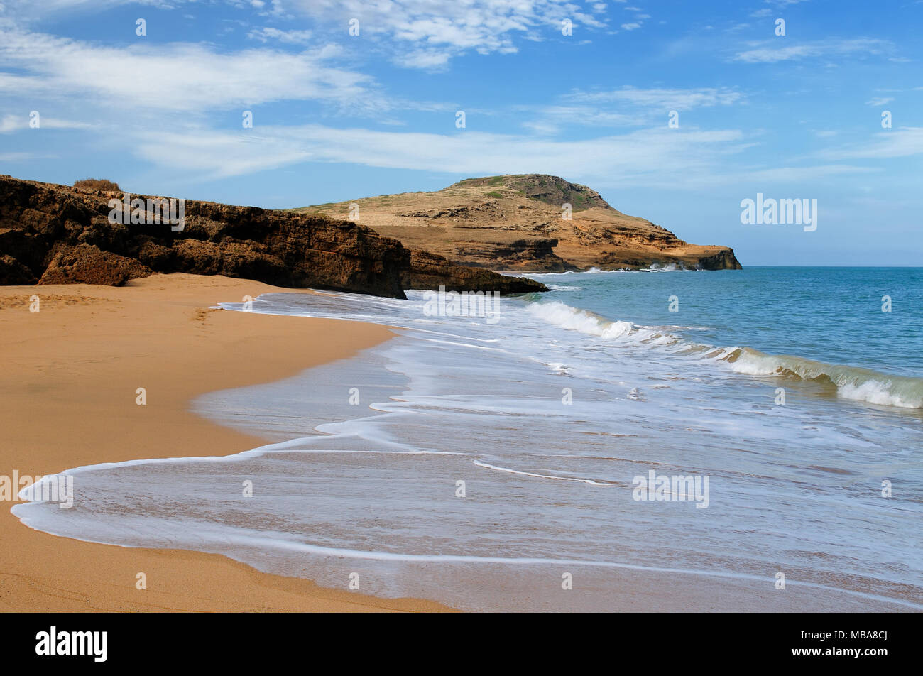 Colombia, wild coastal desert of Penisula la Guajira near the Cabo de ...