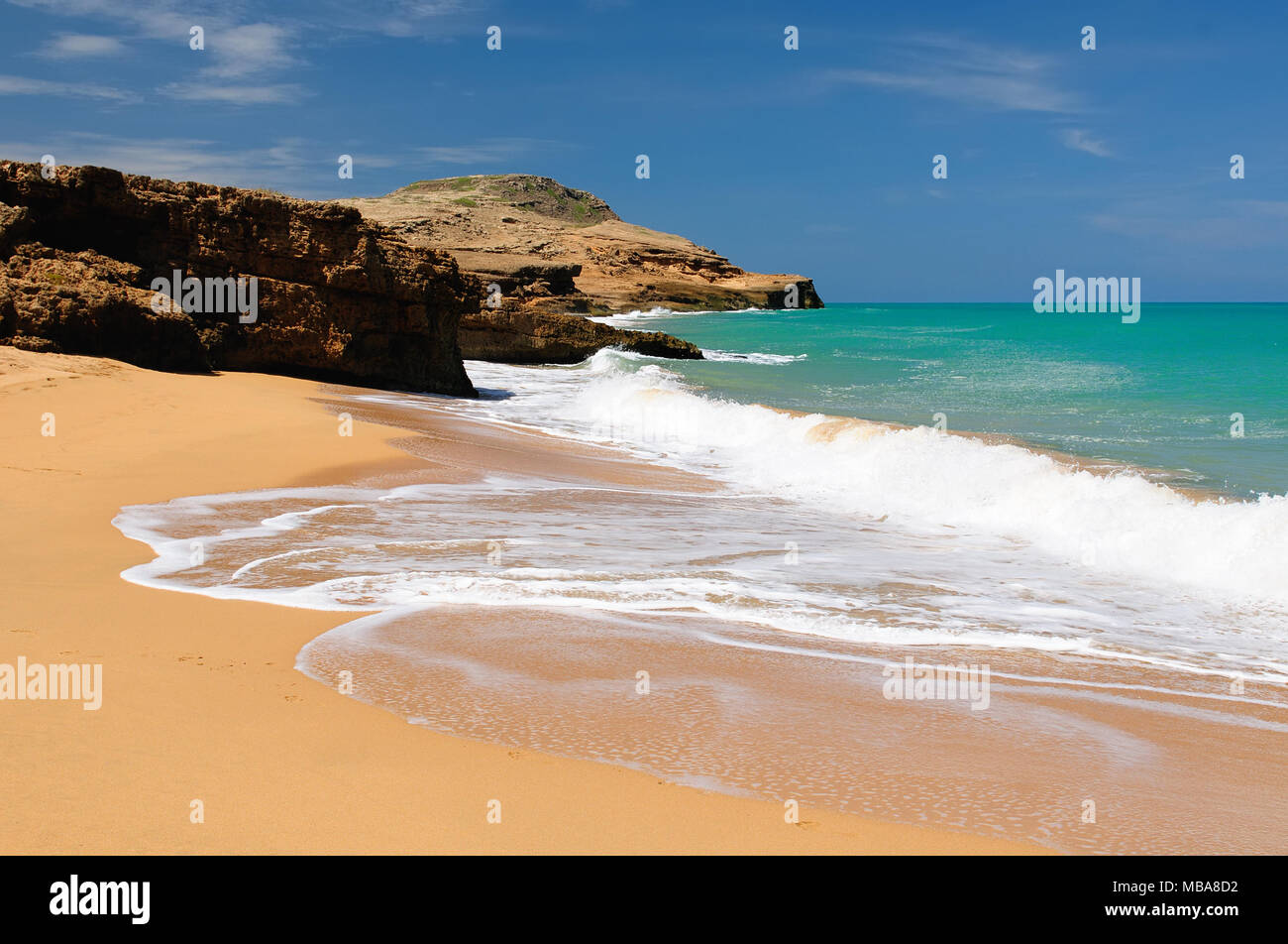 Colombia, wild coastal desert of Penisula la Guajira near the Cabo de ...