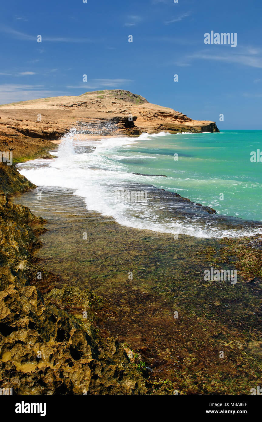 Colombia, wild coastal desert of Penisula la Guajira near the Cabo de ...