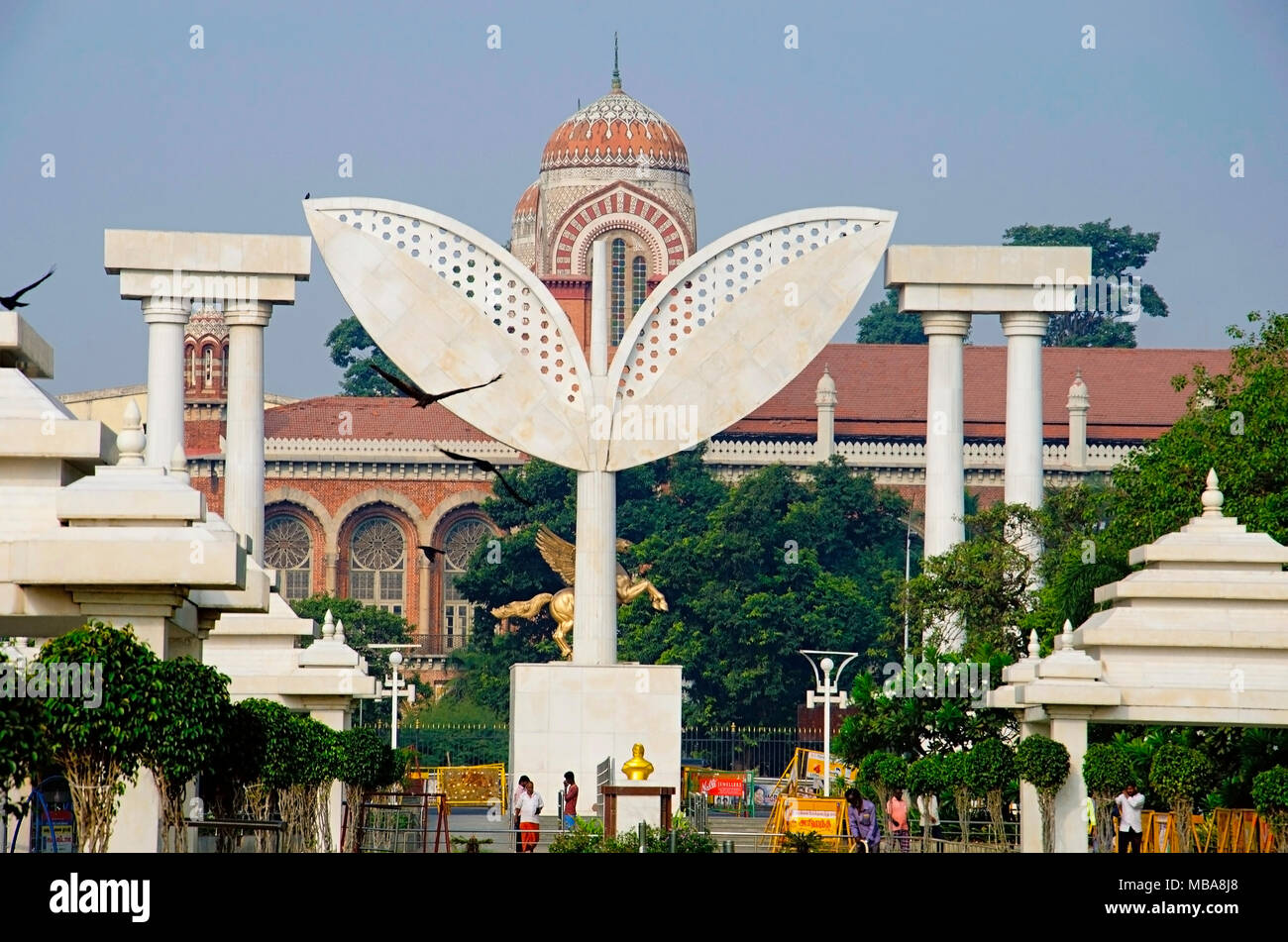 MGR memorial, is a memorial structure built on the Marina beach ...