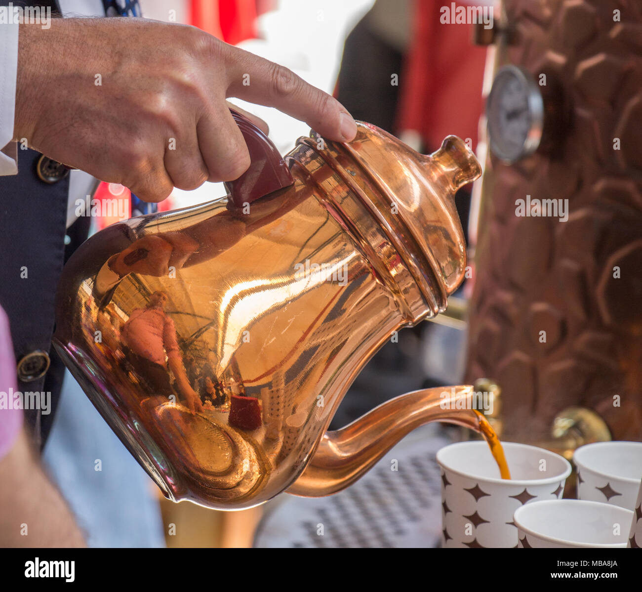 Turkish tea pot made in a traditional style Stock Photo - Alamy