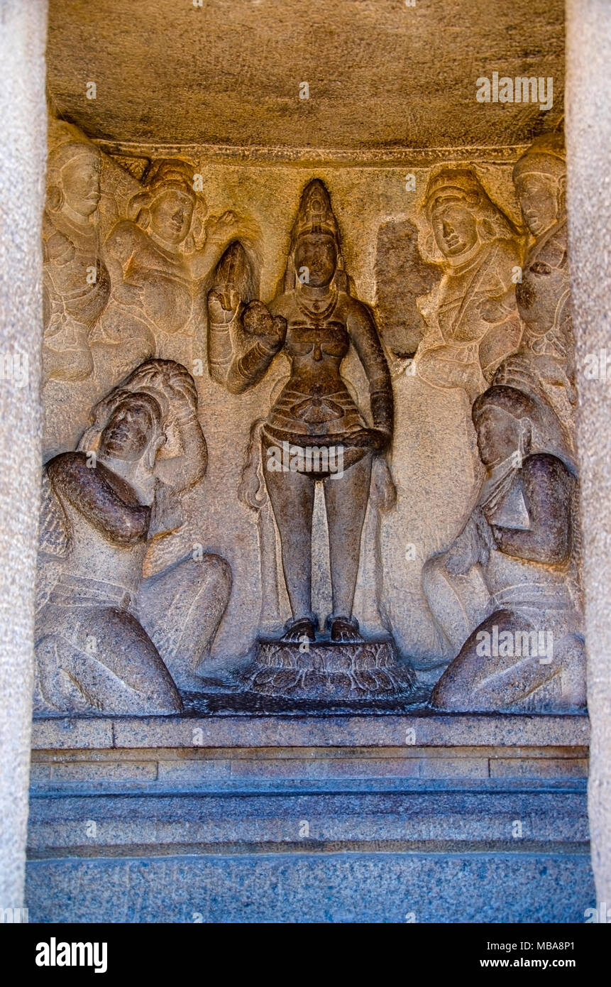 Inner view of Pancha Rathas, (also known as Five Rathas or Pandava ...