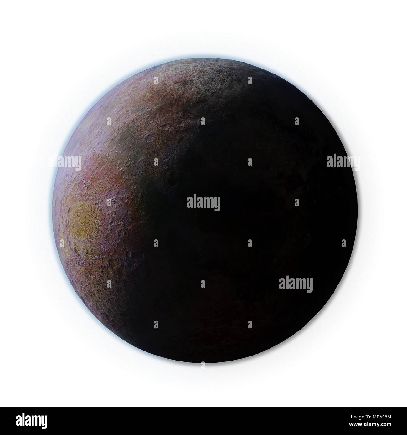 habitable exoplanet isolated on white background (3d illustration ...