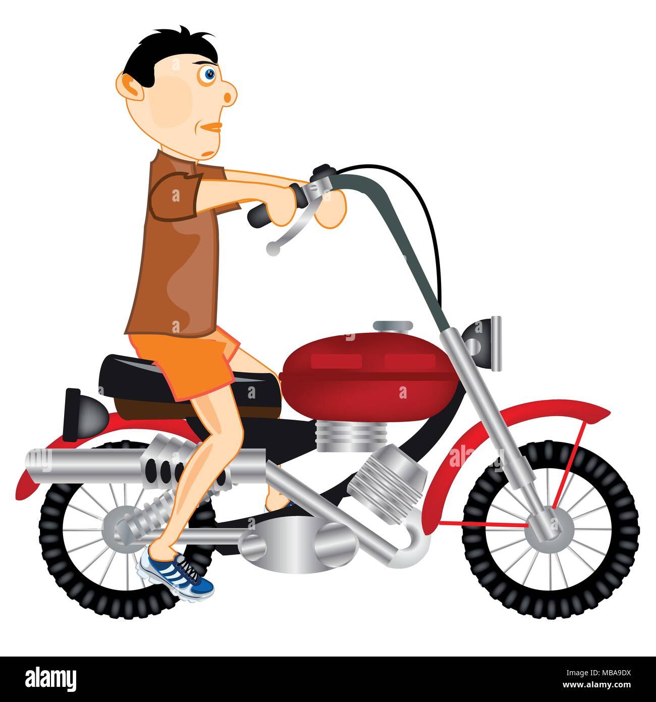 Motorcycle steering wheel Stock Vector Images - Alamy