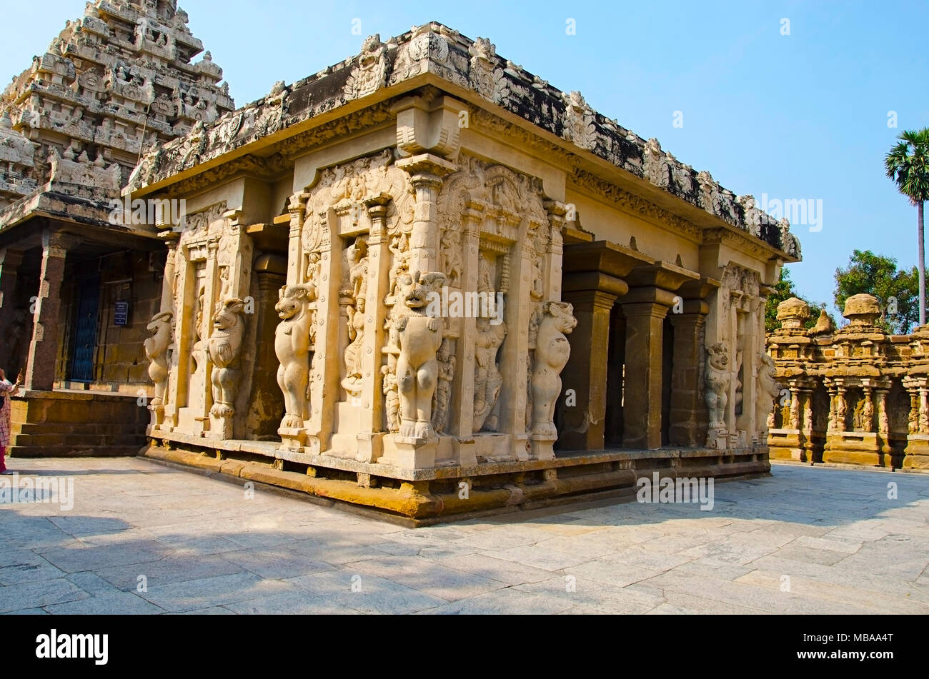 The Kanchi Kailasanathar temple, Kanchipuram, Tamil Nadu, India. Oldest ...