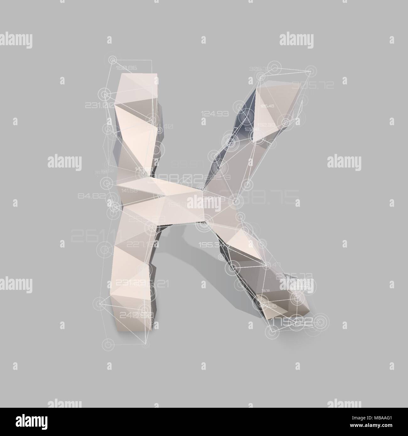 Capital latin letter K in low poly style Stock Vector Image & Art - Alamy