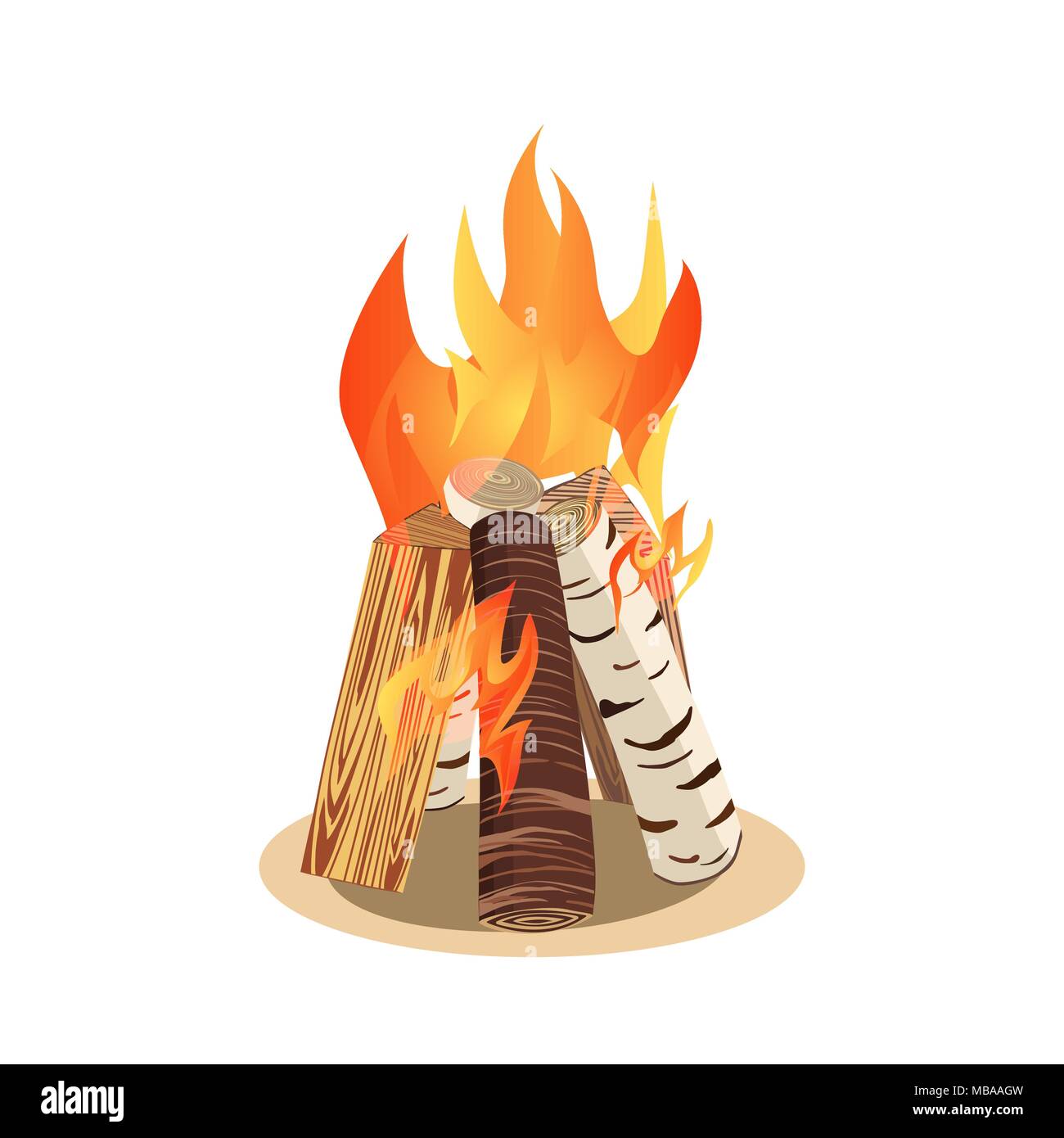 Bonfire icon isolated Stock Vector Image & Art - Alamy