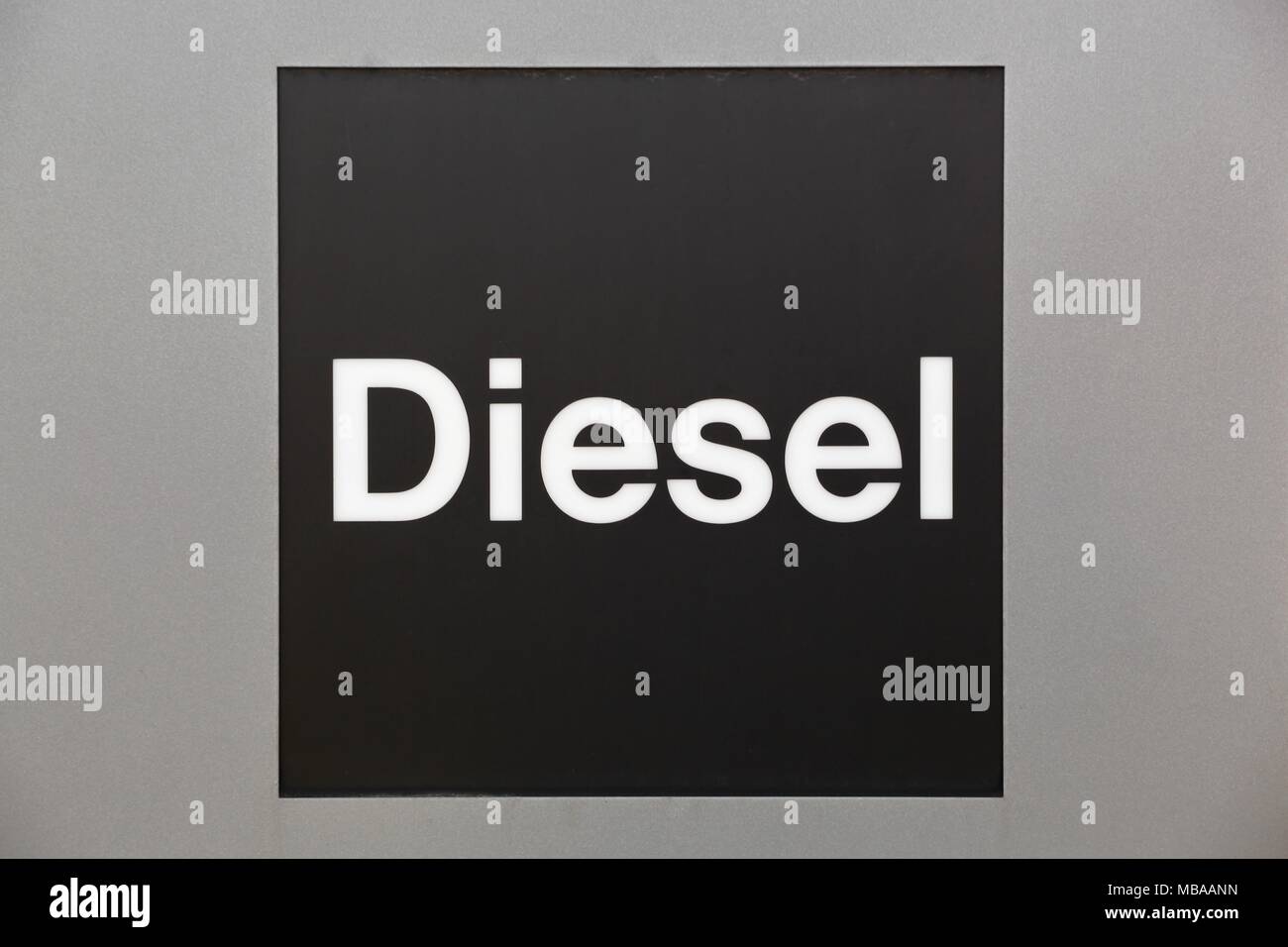 Diesel sign at a petrol station Stock Photo - Alamy