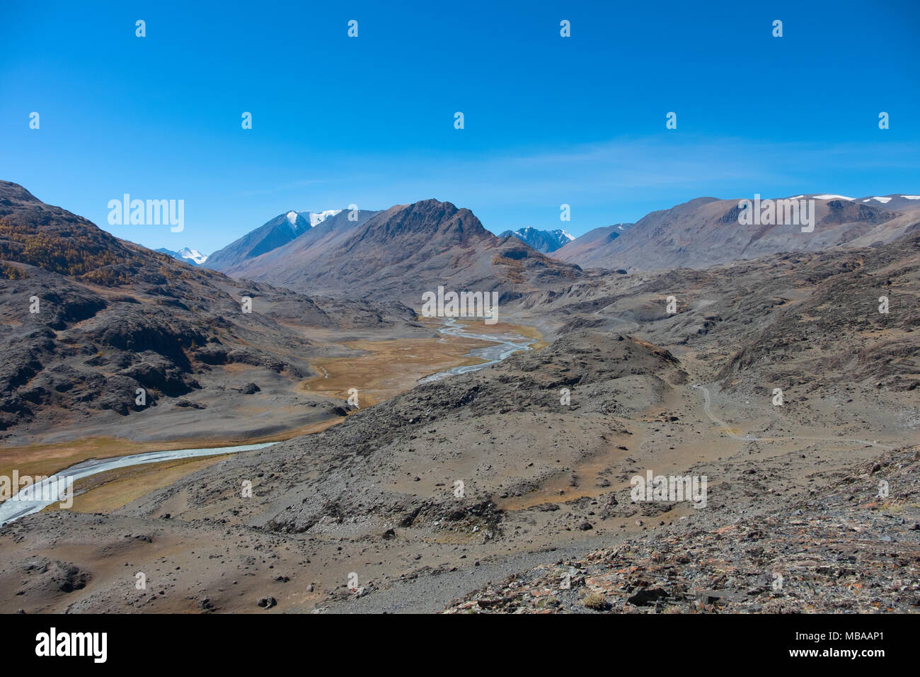 River valley in the high mountains Stock Photo - Alamy