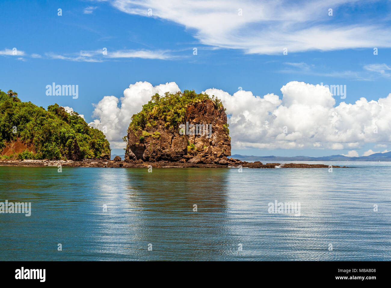 Rocky islet of Nosy Tanikely (Nosy Be), North of Madagascar Stock Photo ...