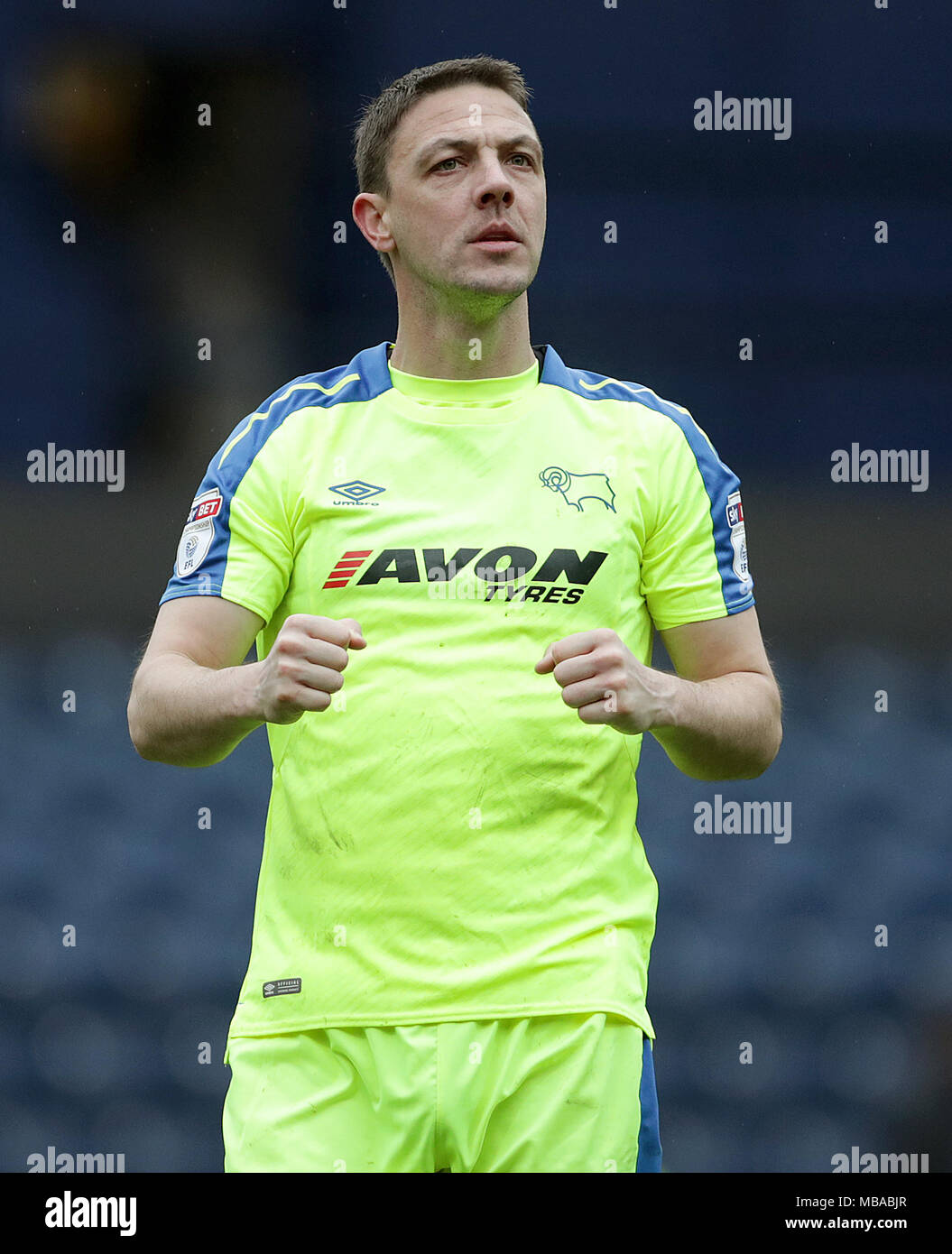 Derby County's Chris Baird celebrates after the game Stock Photo - Alamy