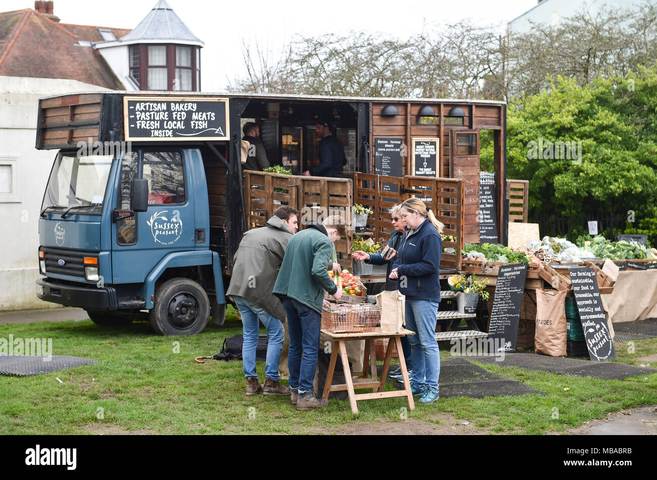 The Sussex Peasant mobile farm shop set up beside the Pepper Pot at ...