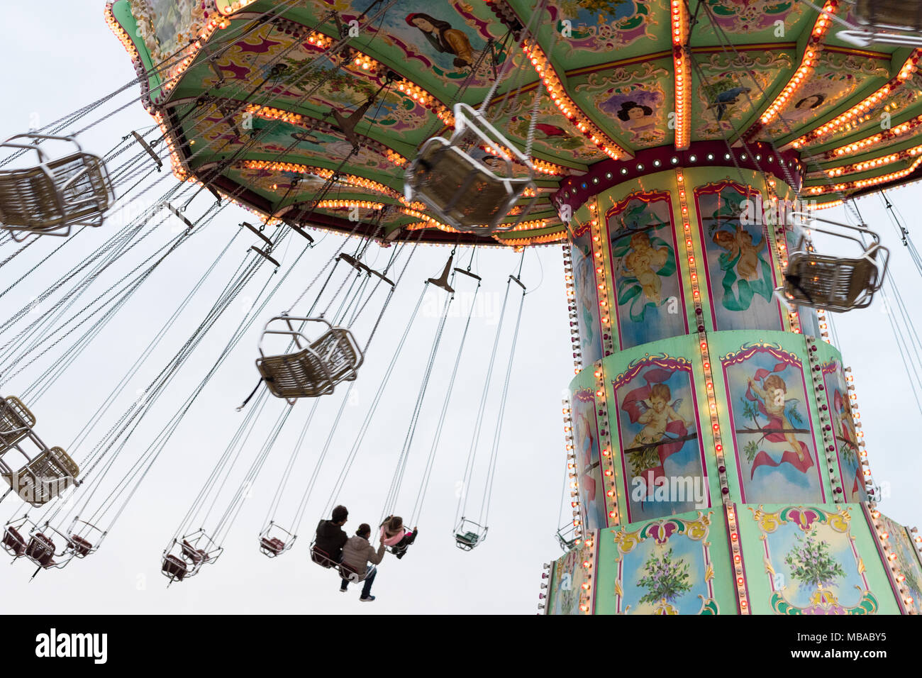 Carnival ride spinning hi-res stock photography and images - Alamy