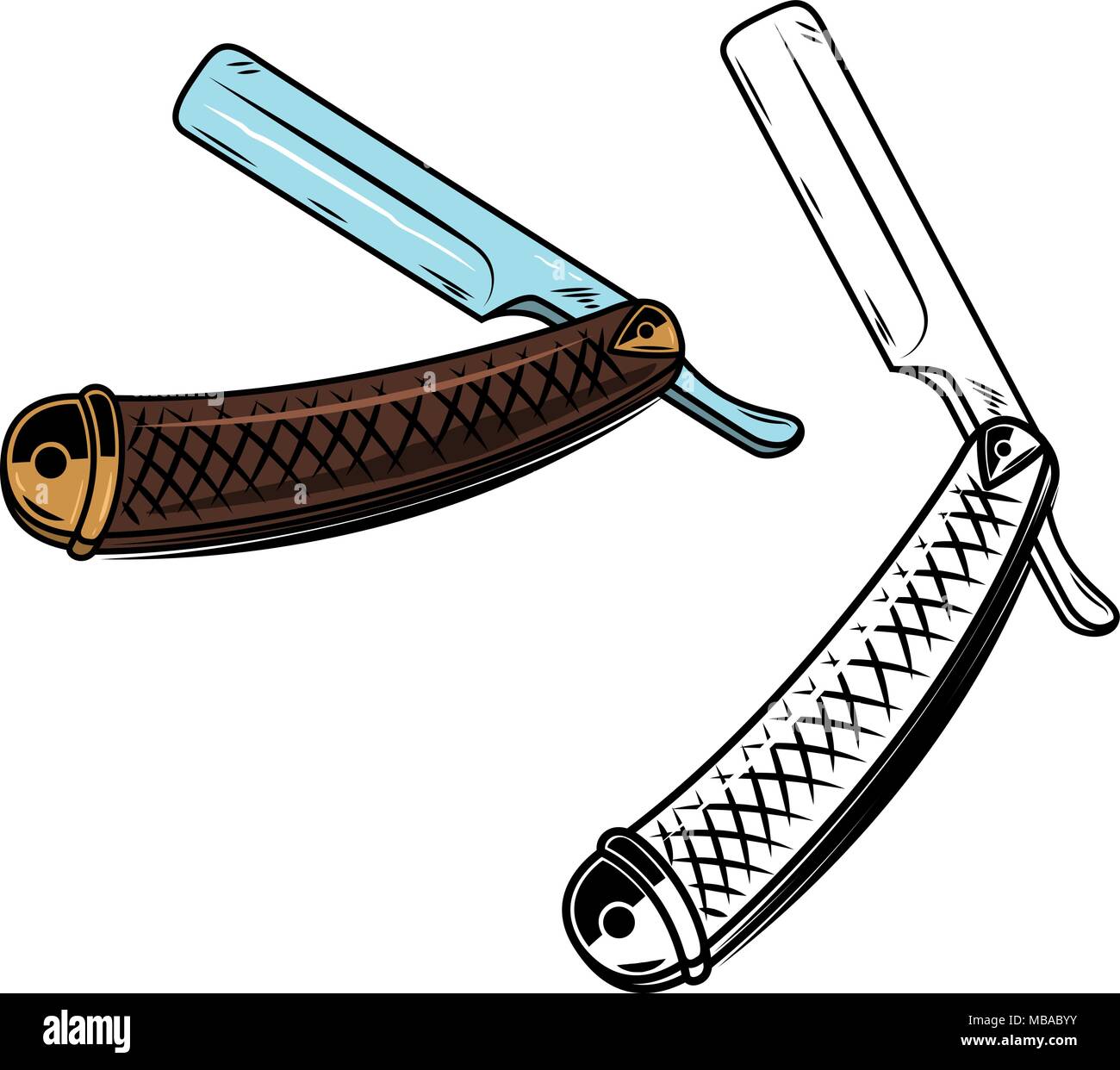 Straight Edge Razor Drawing