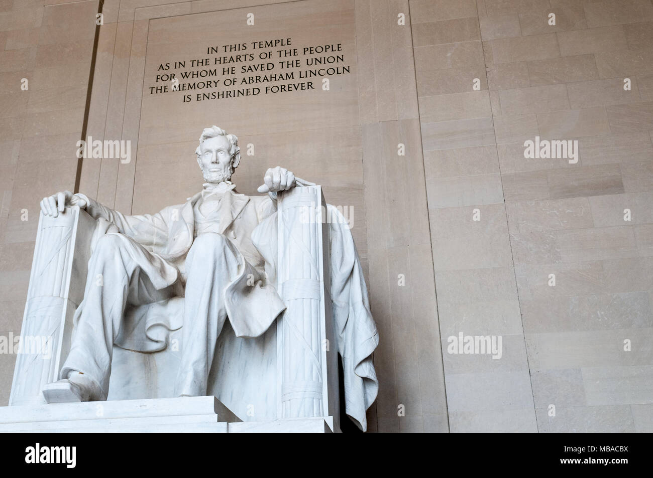 Inscription lincoln memorial hi-res stock photography and images - Alamy