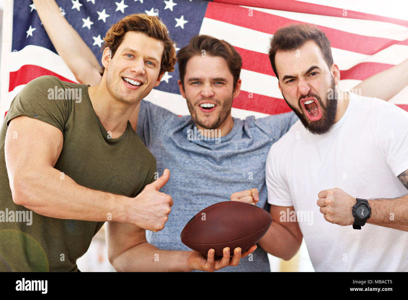 Football Fans Watching At Home High Resolution Stock Photography and ...