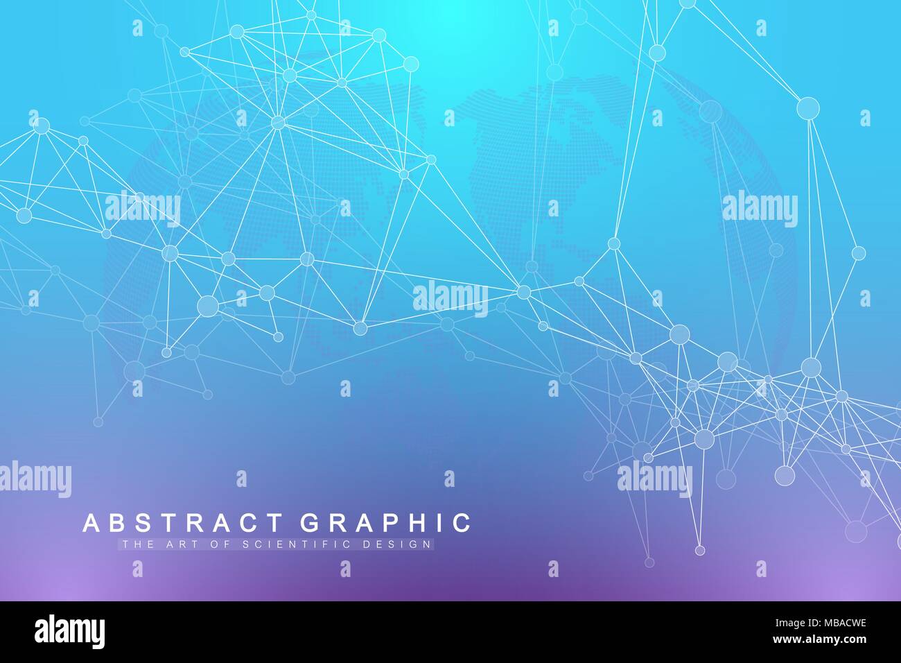 Geometric graphic background molecule and communication. Big data ...