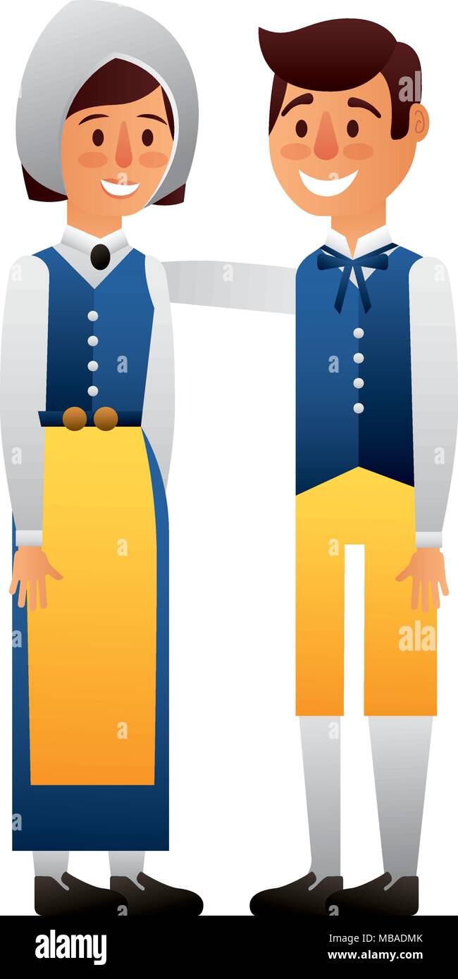 Swedish man woman cartoon couple hi-res stock photography and images ...