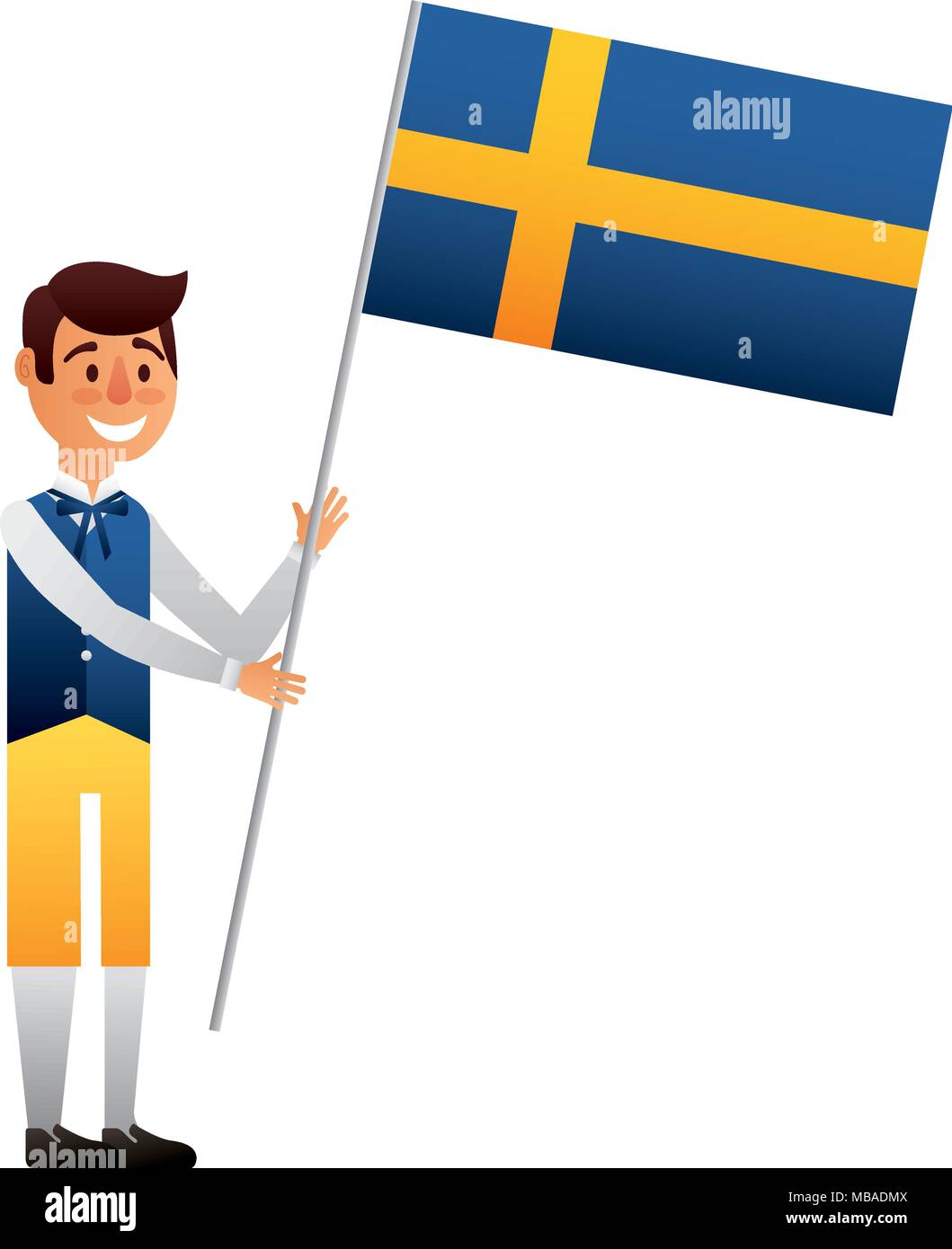 Man swedish flag Stock Vector Images - Alamy
