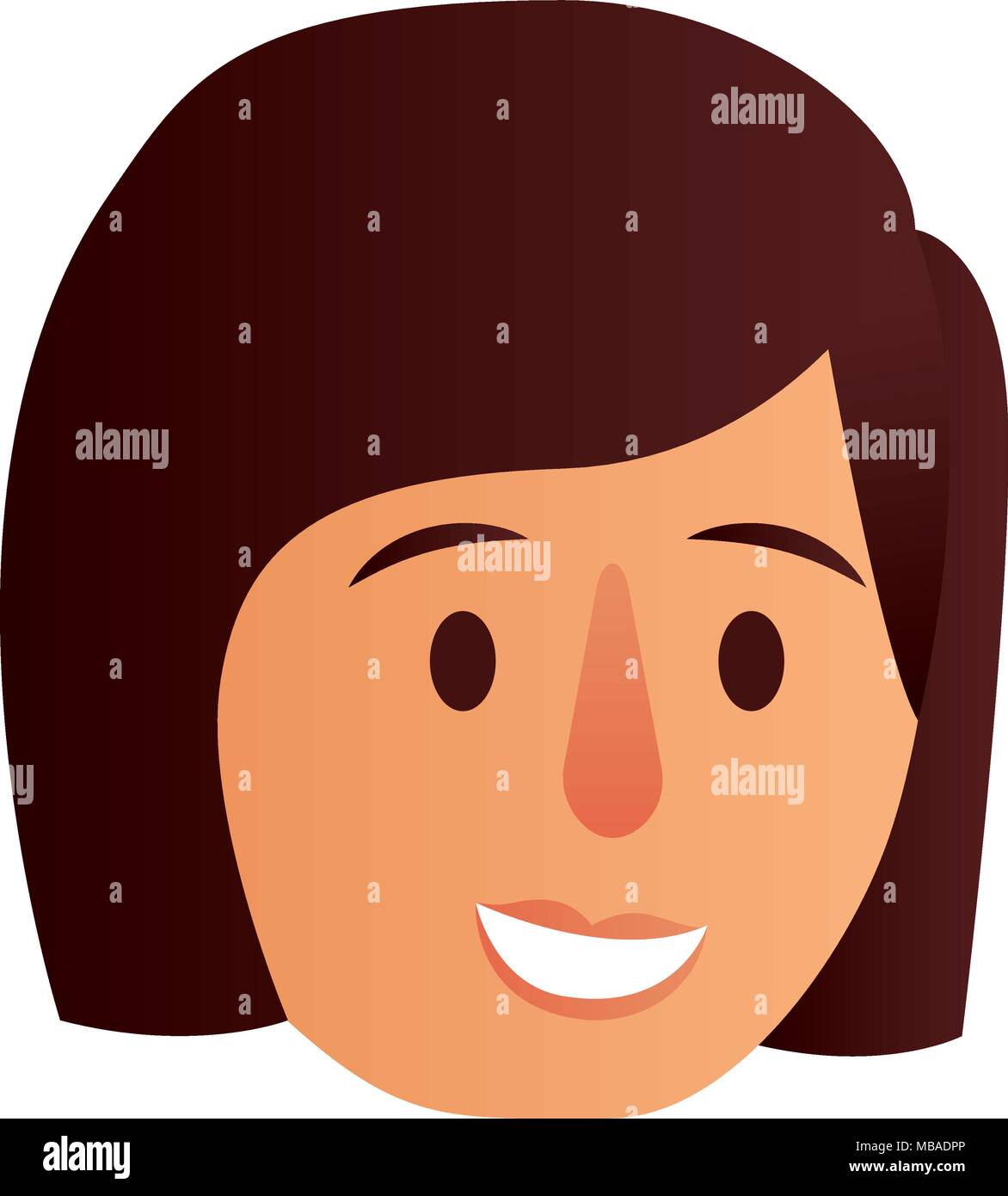 happy woman face character Stock Vector Image & Art - Alamy
