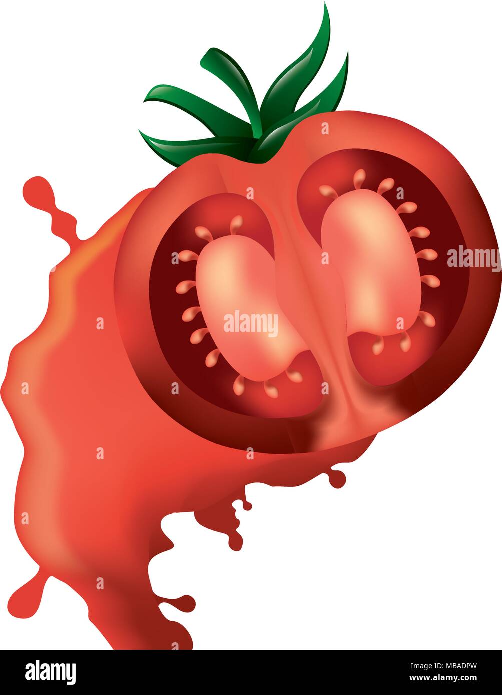 tomato crashed isolated icon Stock Vector Image & Art - Alamy