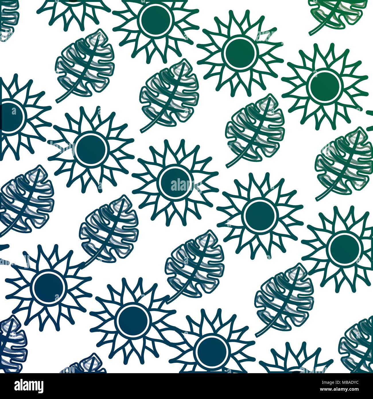 cute sunflower decorative pattern background Stock Vector Image & Art ...
