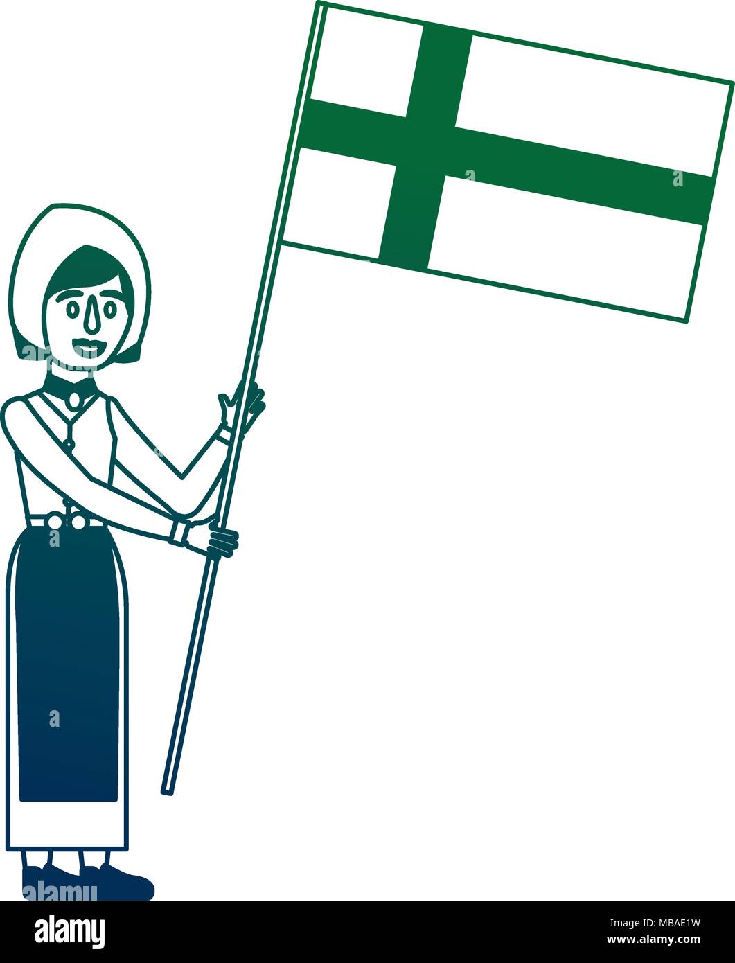 Traditional Swedish Dress Stock Vector Images - Alamy