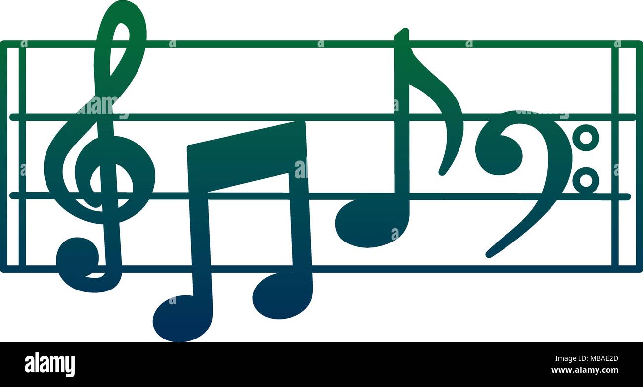 set of music notes and staff image Stock Vector Image & Art - Alamy