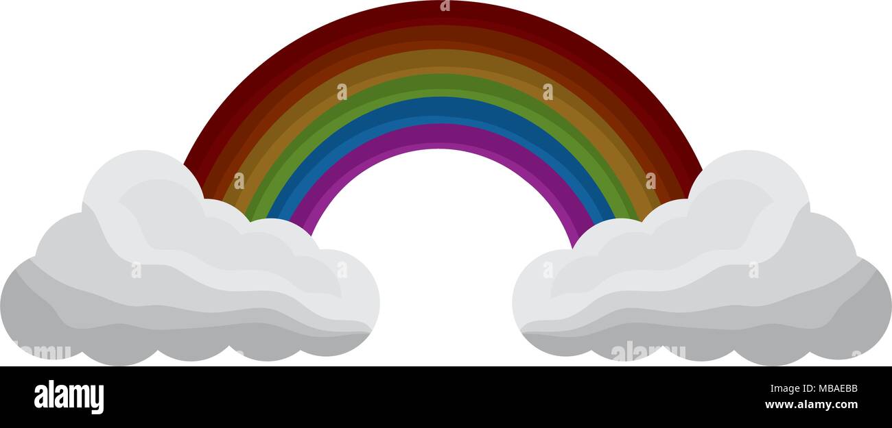 cloud weather climate with rainbow Stock Vector Image & Art - Alamy