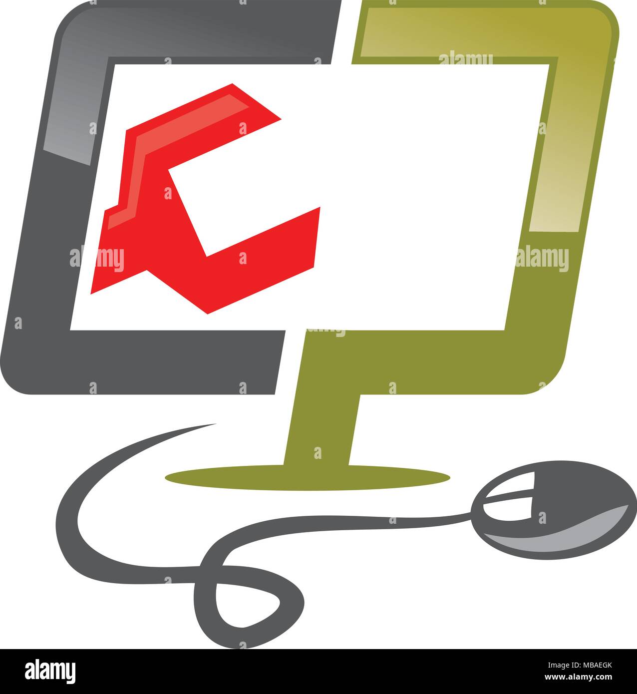 Computer repair service computer repair Stock Vector Images - Alamy
