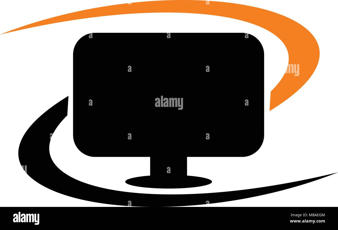 Computer Solution Logo Design Template Vector Stock Vector Image & Art ...