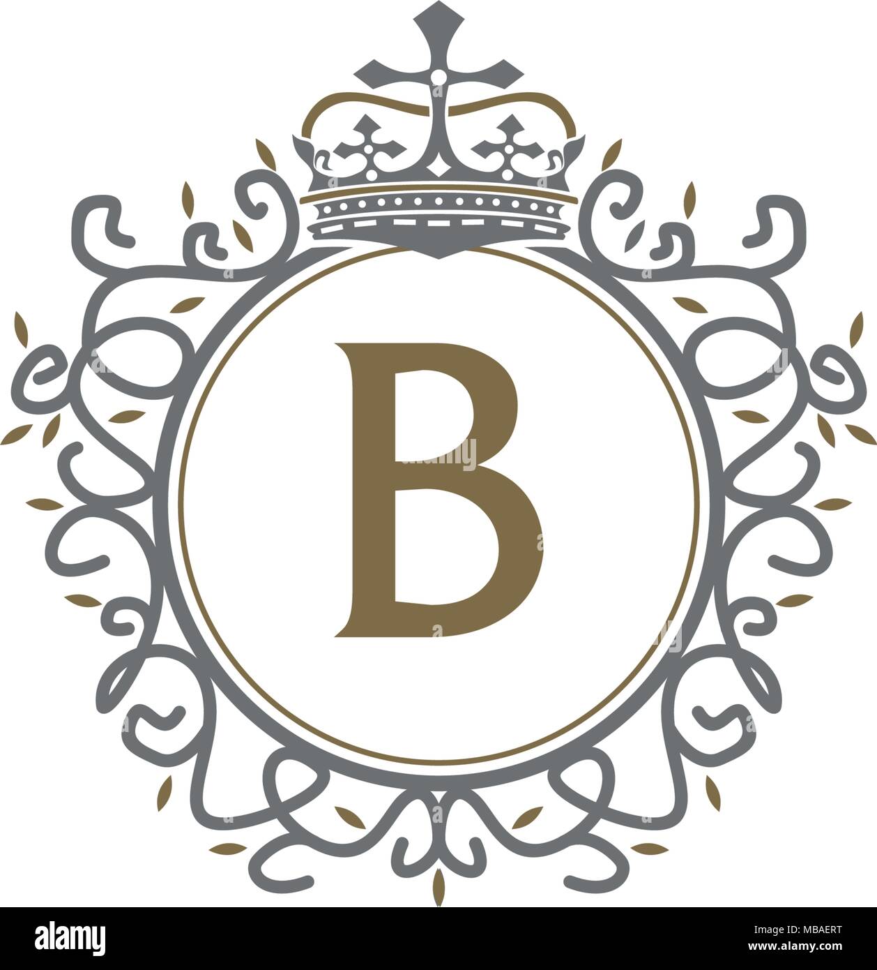 Crown Leaf Logo Initial B Stock Vector Image & Art - Alamy
