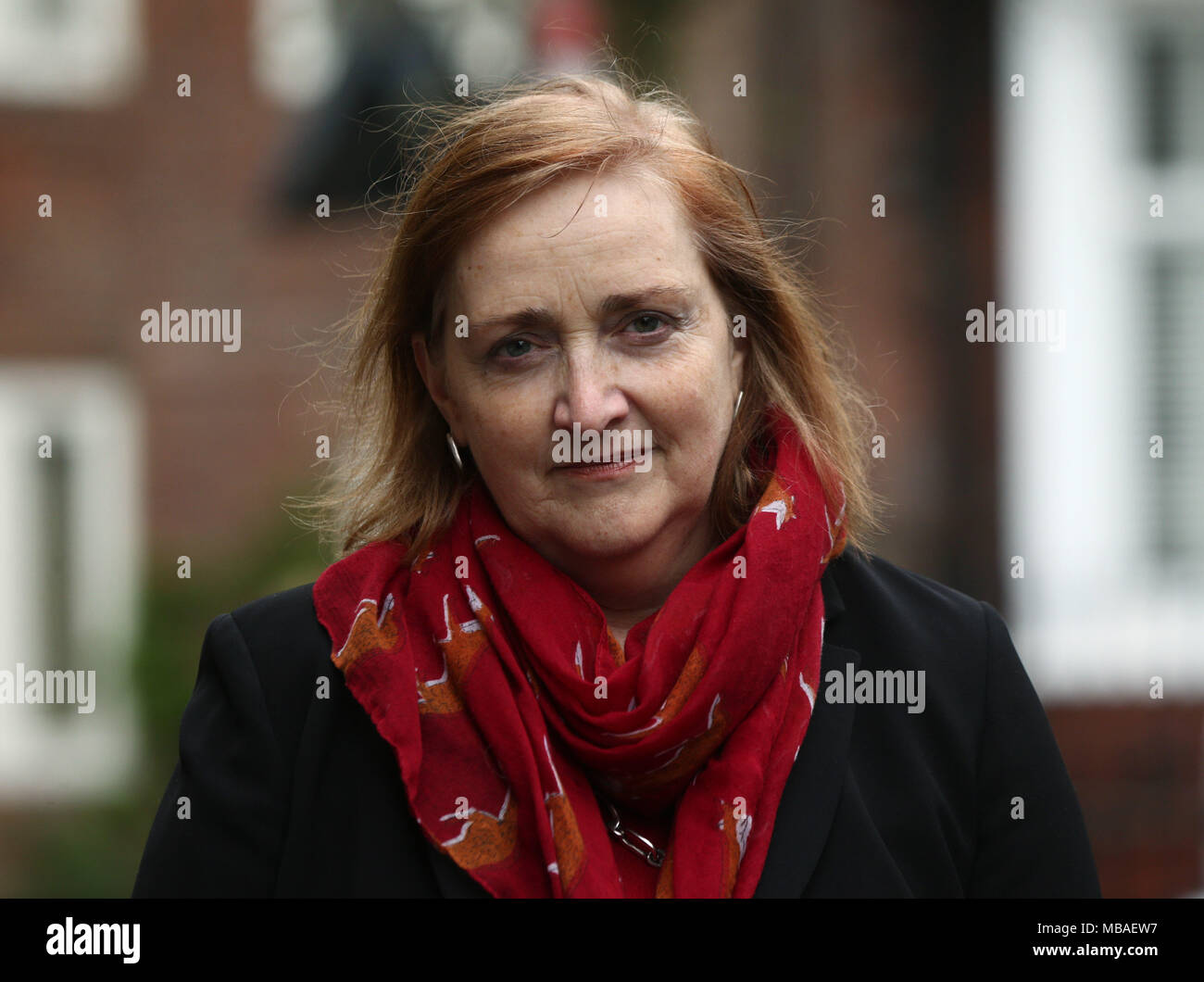 Emma Dent Coad, Labour MP for Kensington canvassing in Chelsea, London ...