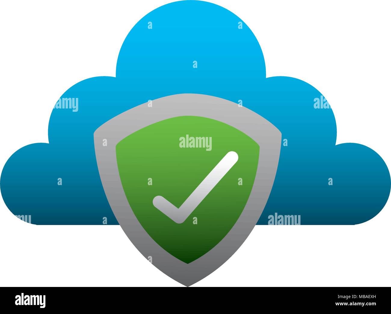 cloud computing with shield Stock Vector Image & Art - Alamy