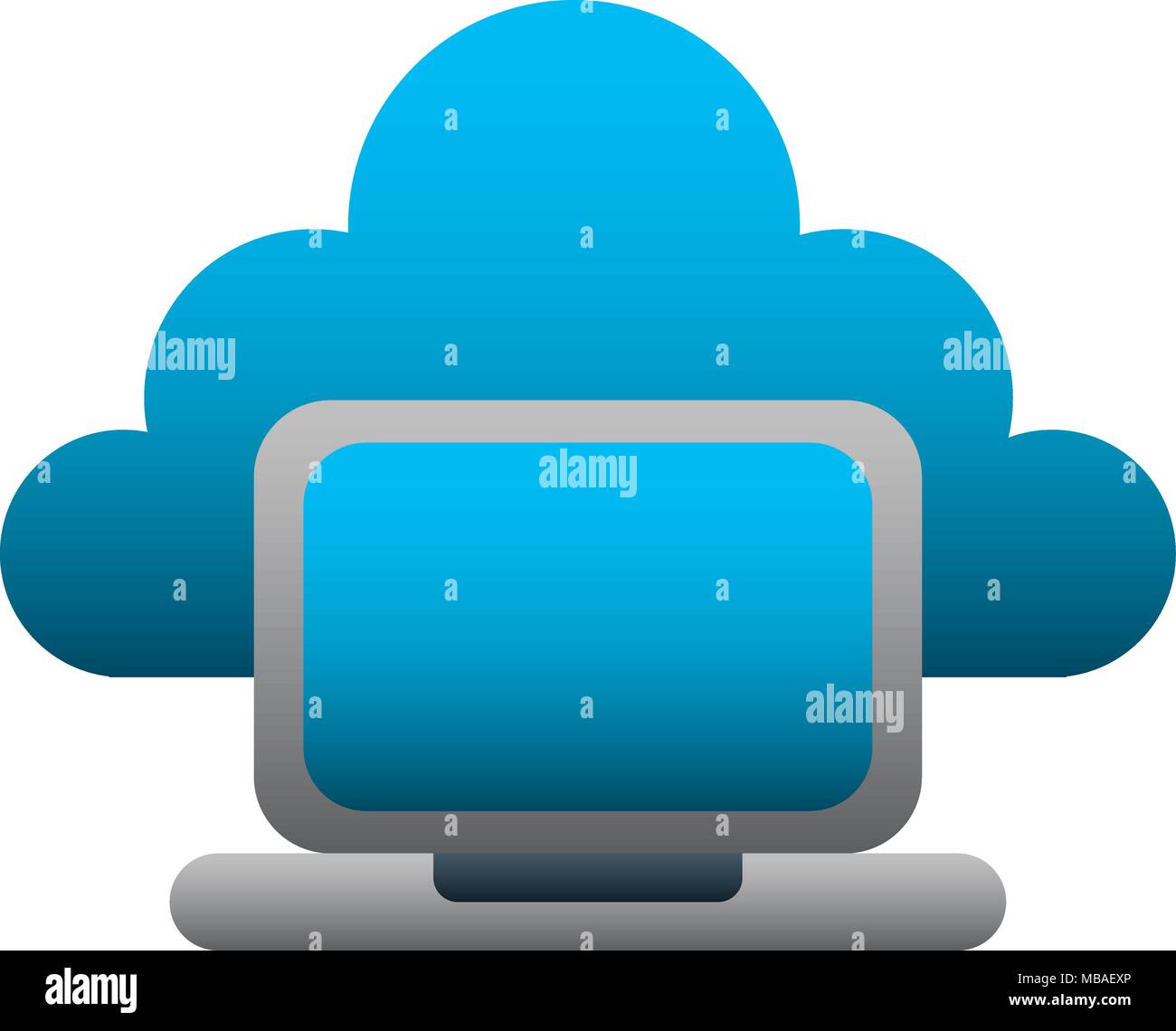 cloud computing with laptop Stock Vector Image & Art - Alamy
