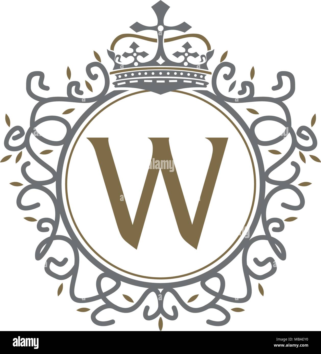 W initial hi-res stock photography and images - Alamy