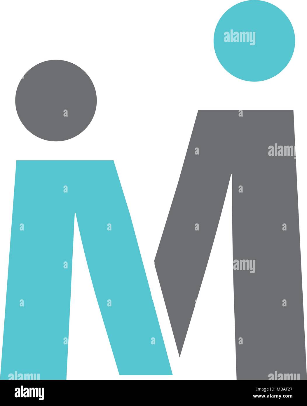 Social Connection Initial M Stock Vector Image & Art - Alamy