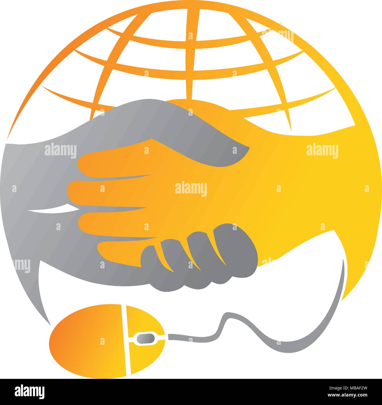 Globe client service sign Stock Vector Images - Alamy