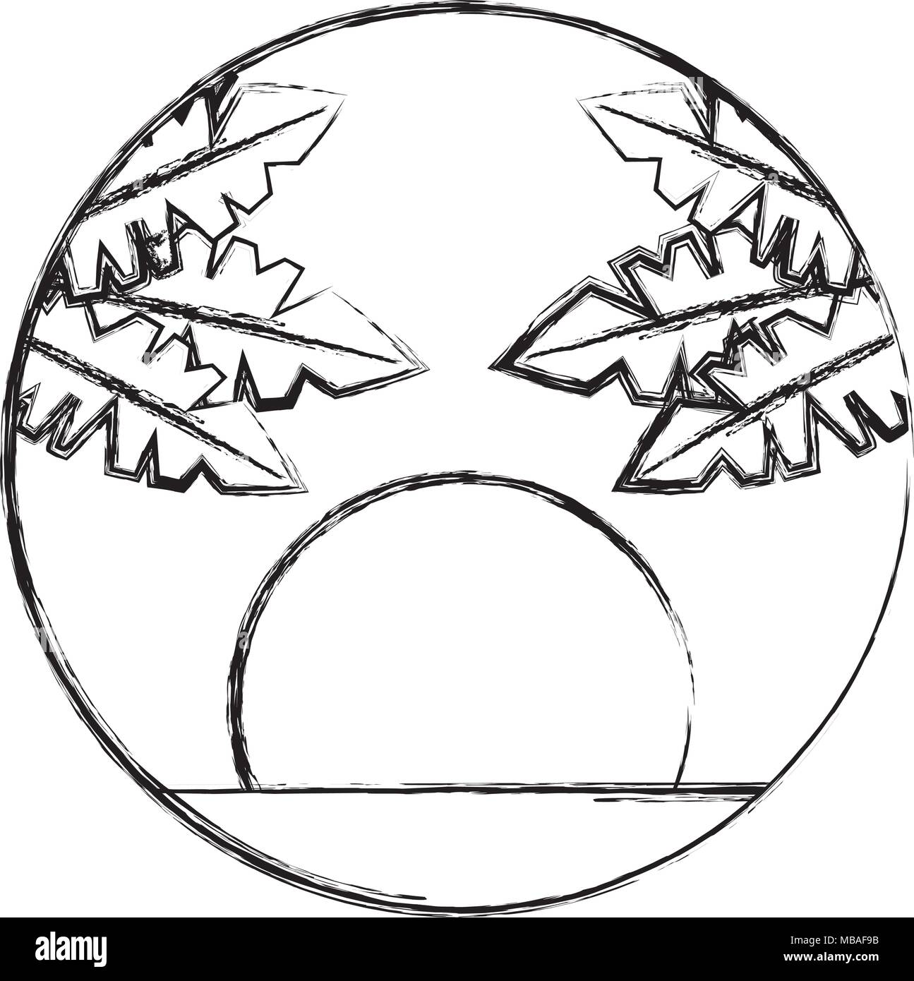 Tropical skyline and ocean Stock Vector Images - Alamy