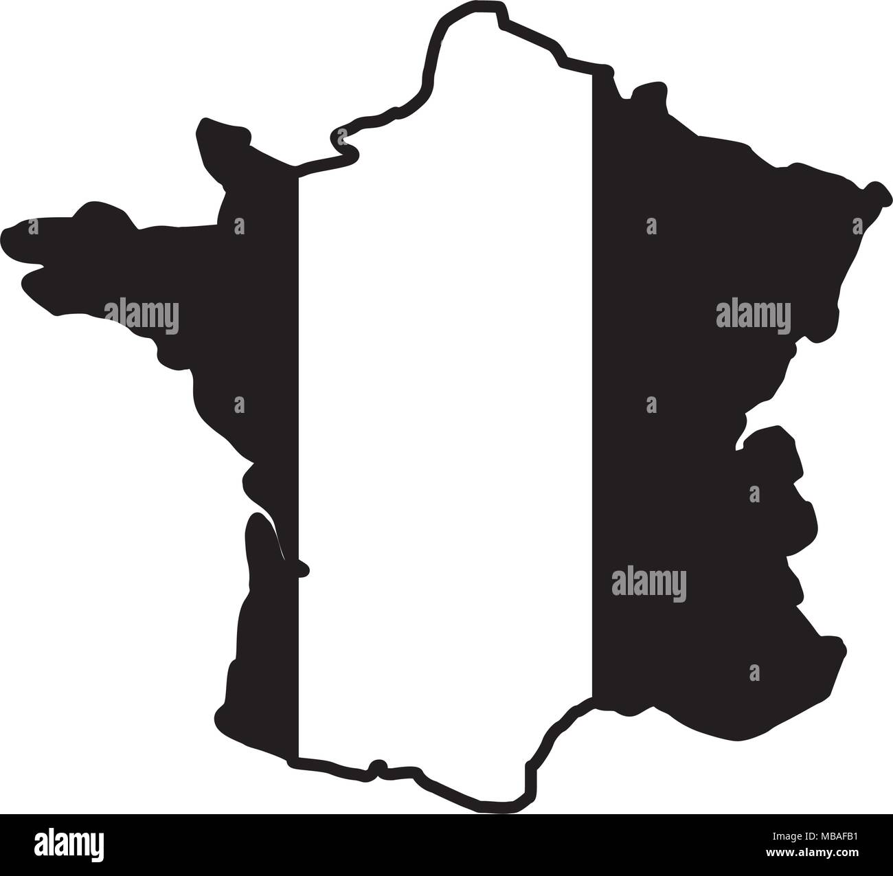 map france with flag Stock Vector Image & Art - Alamy