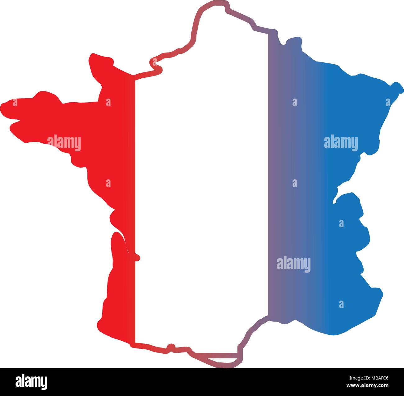 map france with flag Stock Vector Image & Art - Alamy