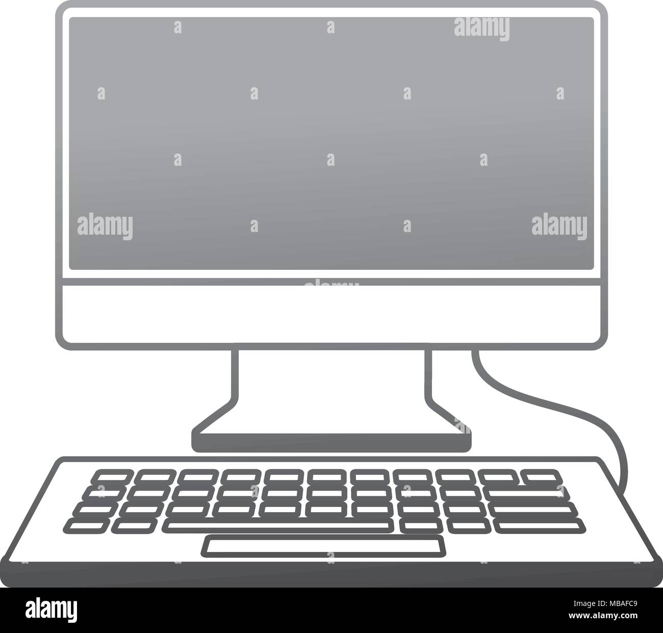 desktop computer isolated icon Stock Vector Image & Art - Alamy
