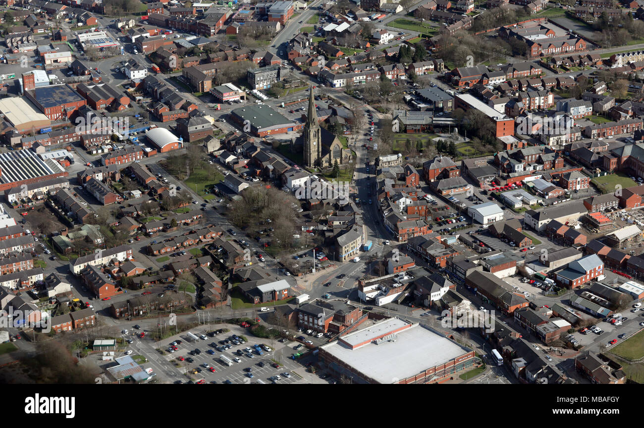 aerial view of Heywood town centre near Manchester, UK Stock Photo - Alamy