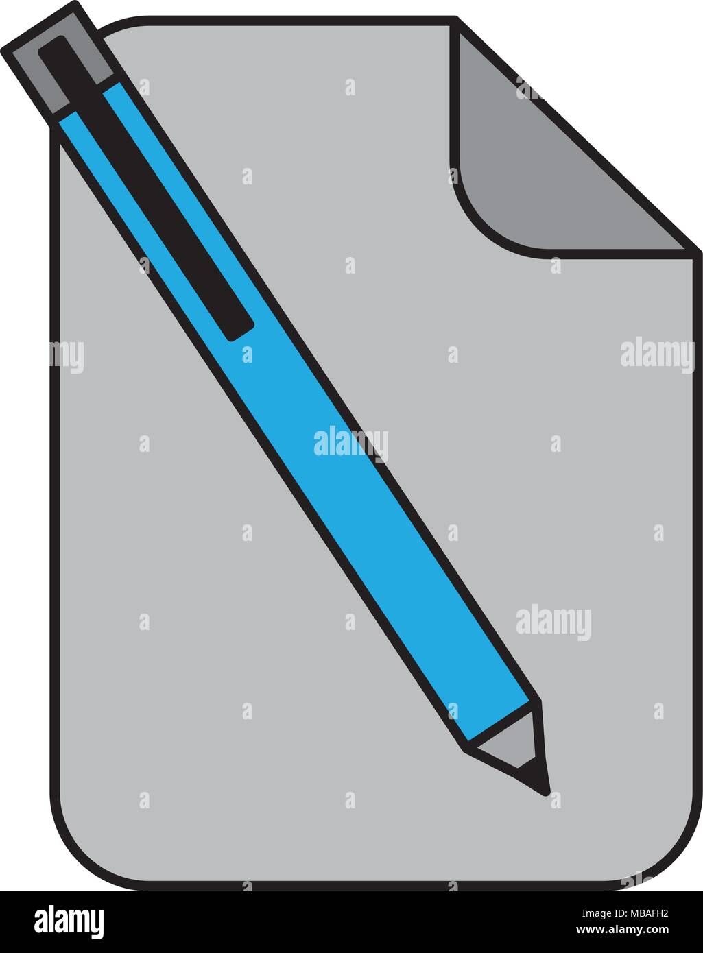 paper document pen icon Stock Vector Image & Art - Alamy