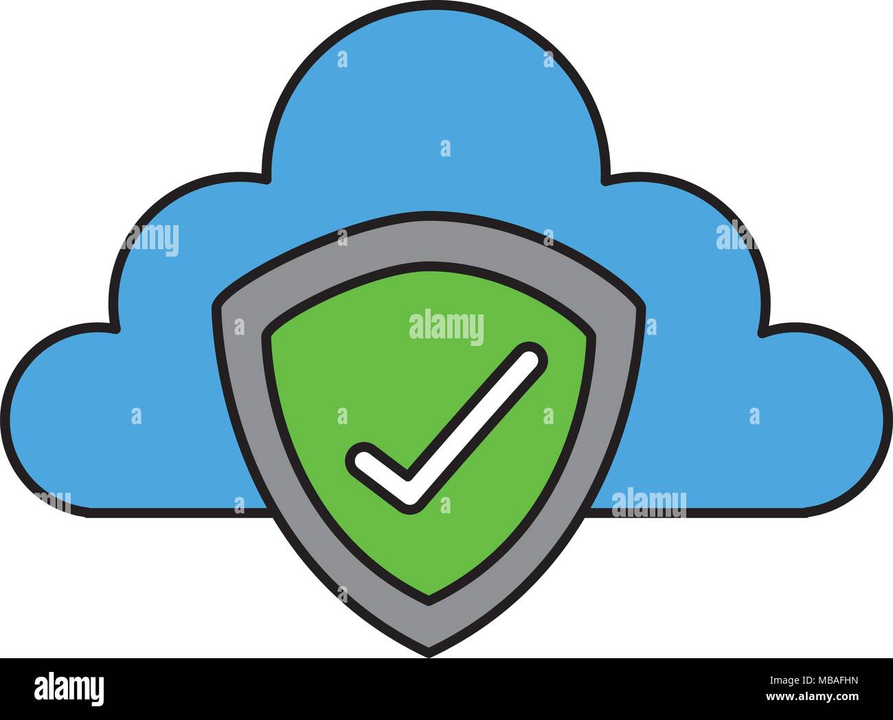 cloud computing with shield Stock Vector Image & Art - Alamy