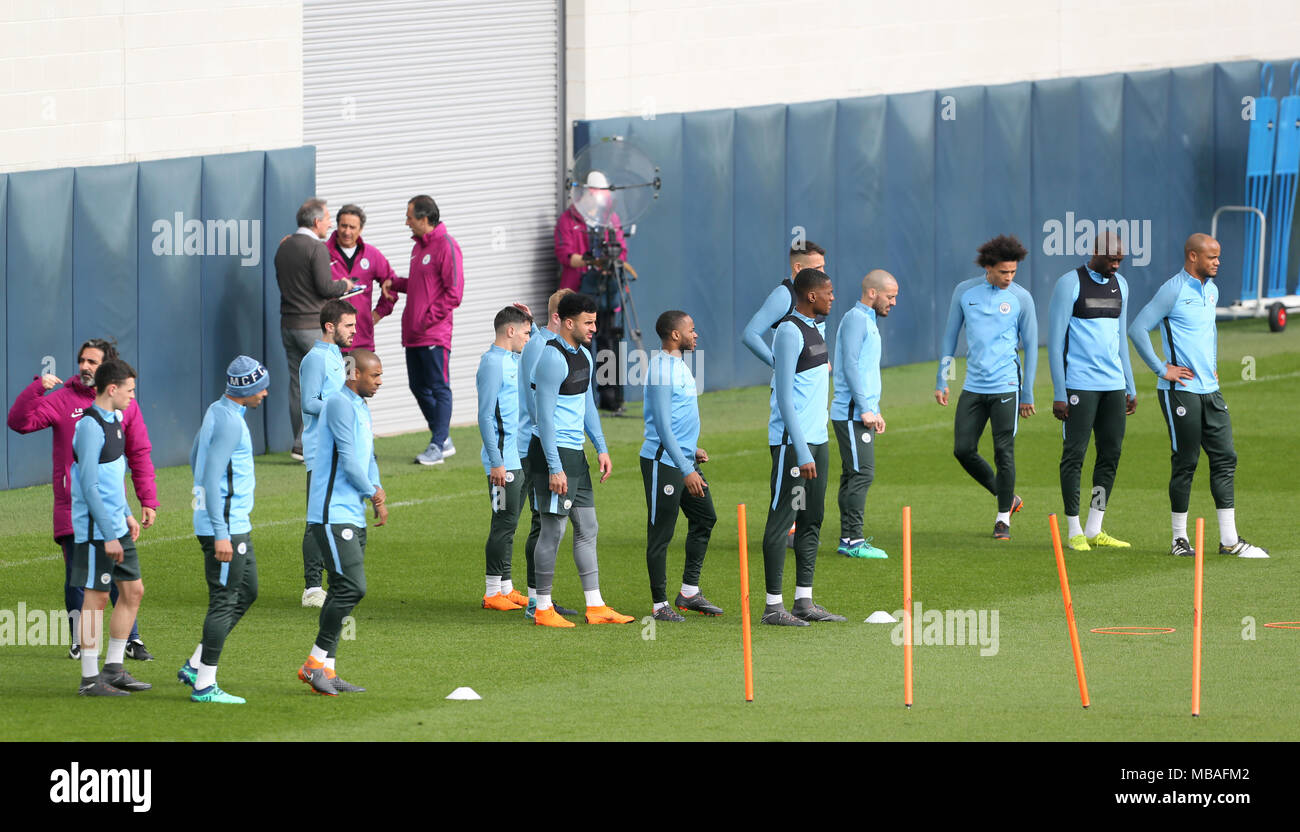 Manchester city training session and press conference cfa hi-res stock ...